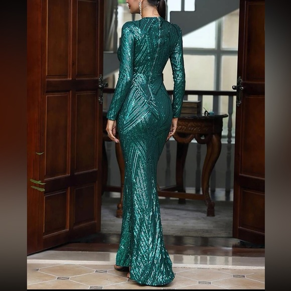 Dresses | Luxe Mermaid Hem Party Wedding Sequins Dress | Poshmark